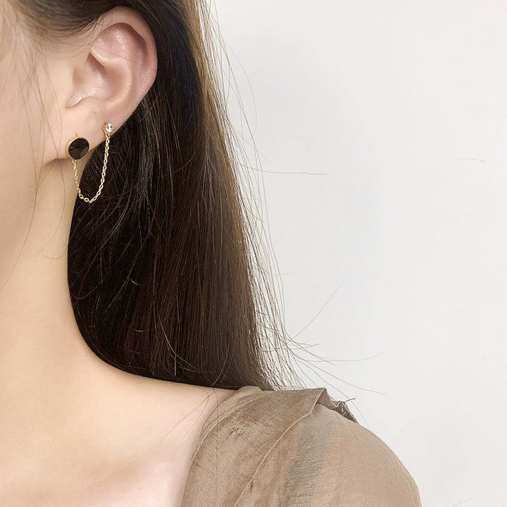 Chain earrings for 2 holes store